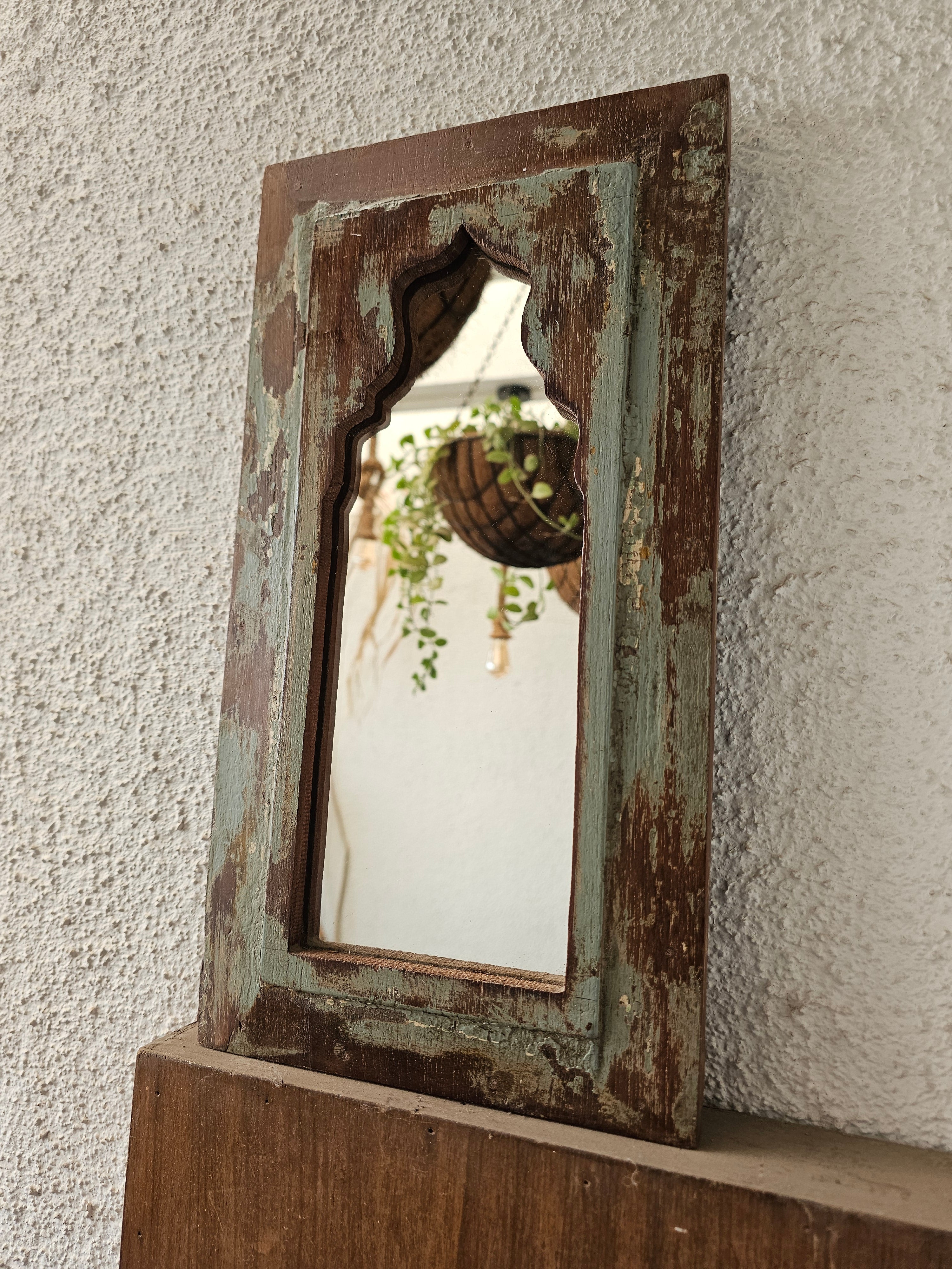 Handcrafted Wooden Vintage Window Mirror Jharokha | Assorted Colors ...